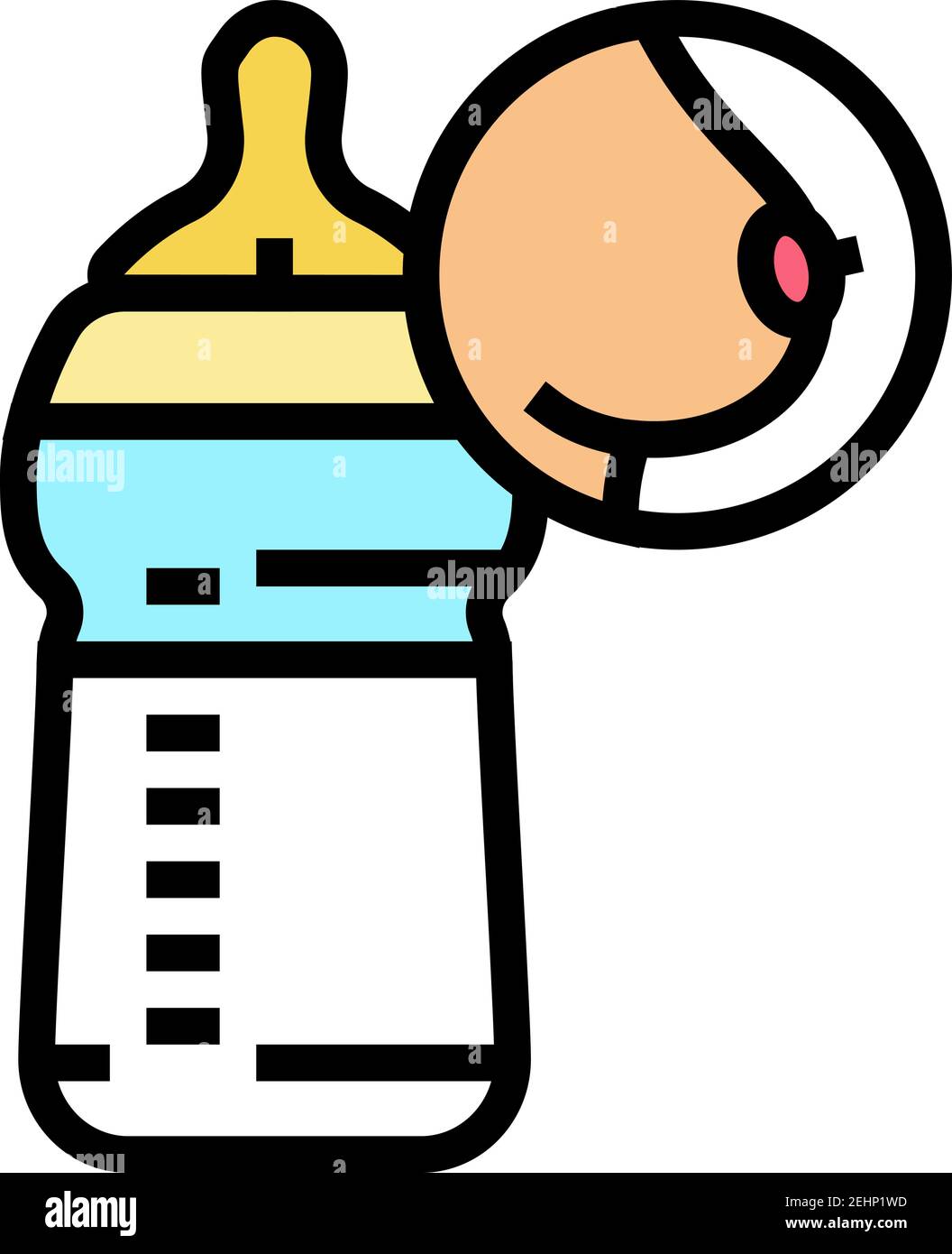 bottle feeding color icon vector illustration Stock Vector Image & Art ...