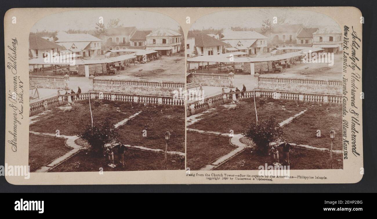 Pasig from the church tower - after its capture by the Americans ...