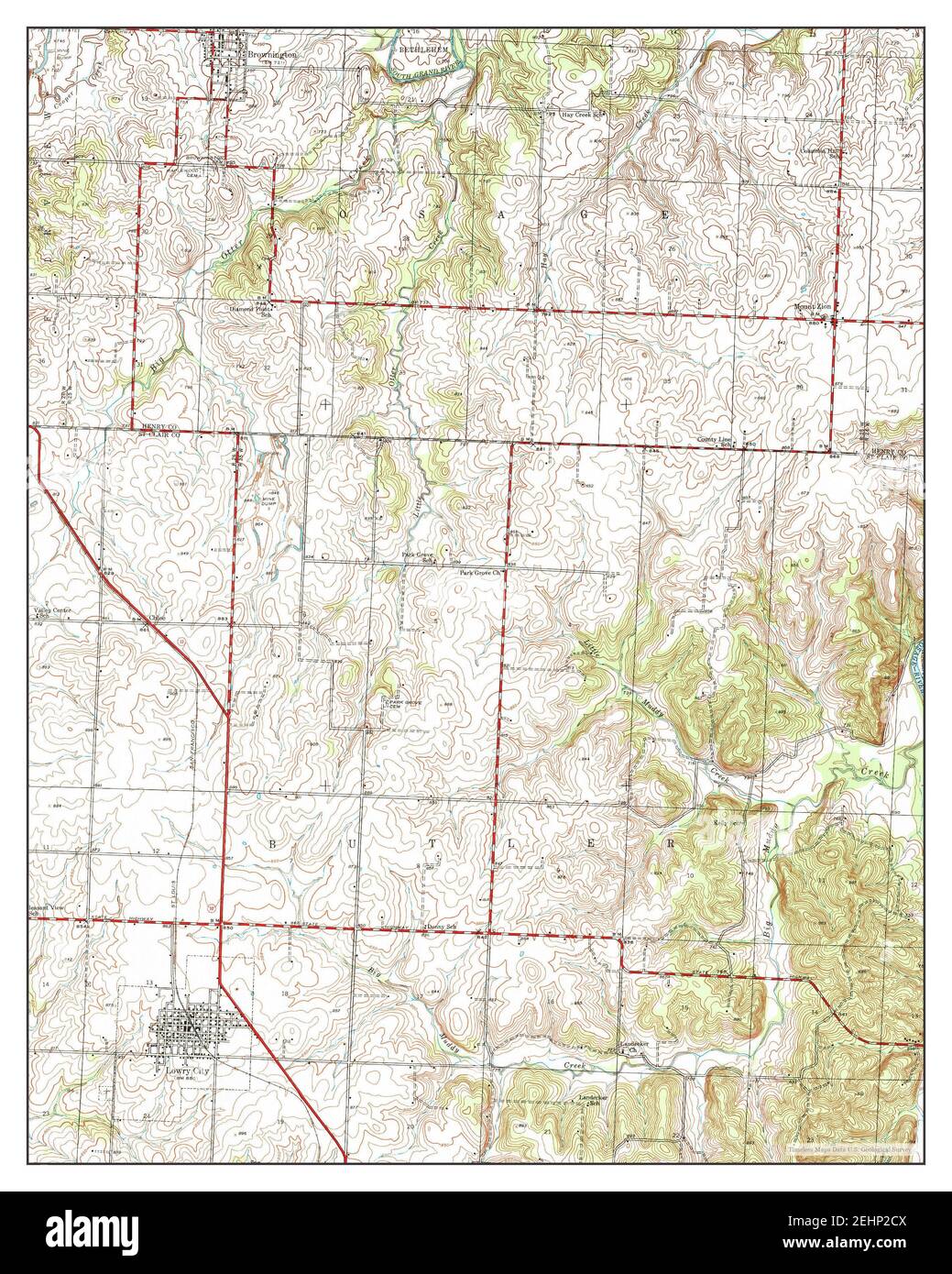 Lowry City, Missouri, map 1941, 1:24000, United States of America by ...