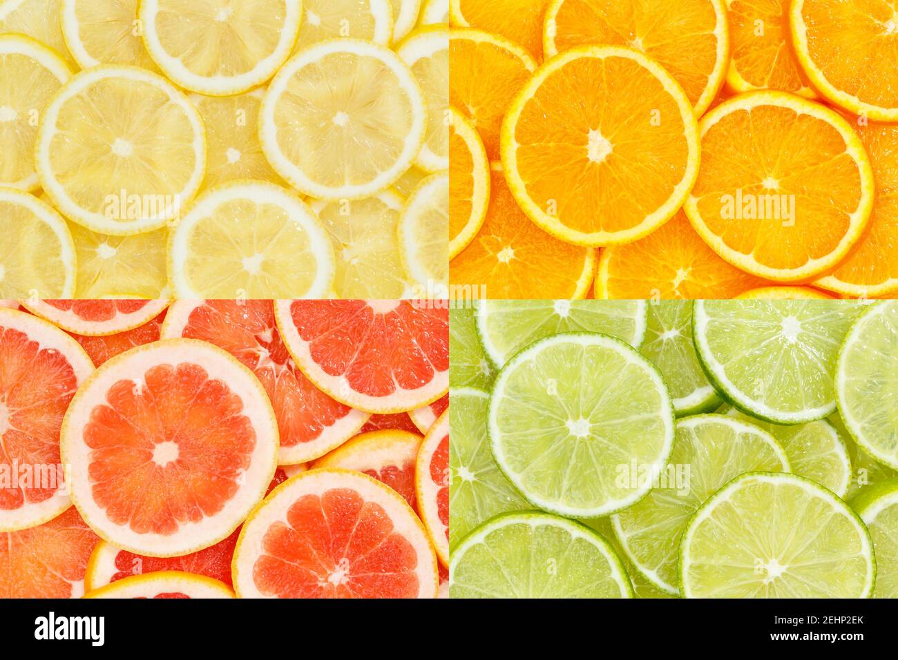 Citrus fruits oranges lemons food background collection collage set ...