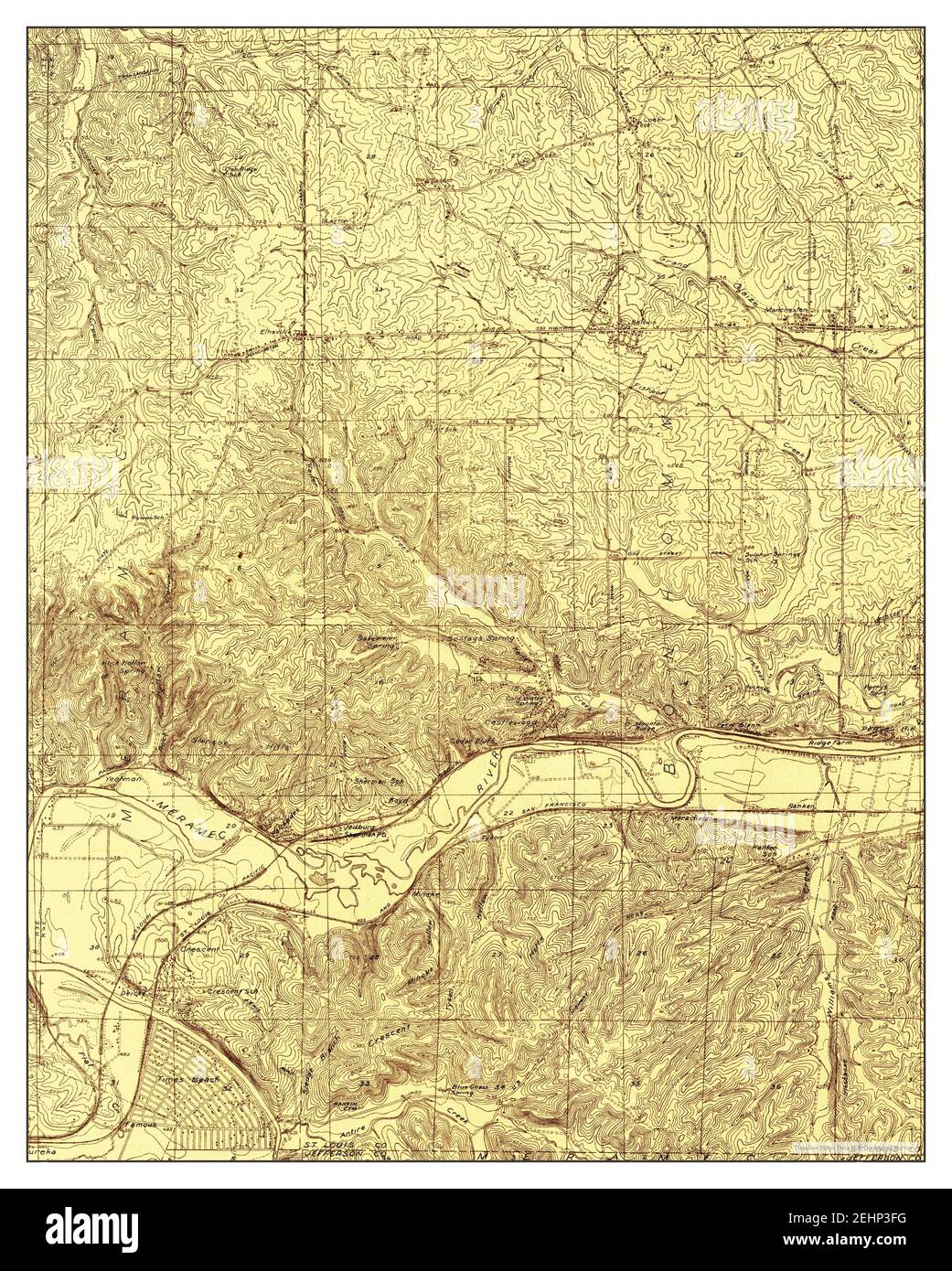 Manchester SE, Missouri, map 1931, 1:24000, United States of America by ...