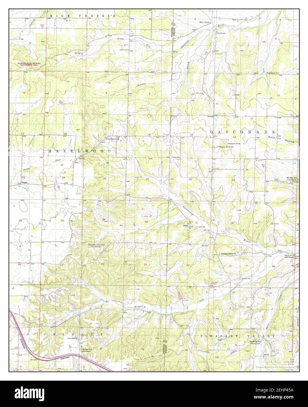 Mansfield NW, Missouri, map 1985, 1:24000, United States of America by ...