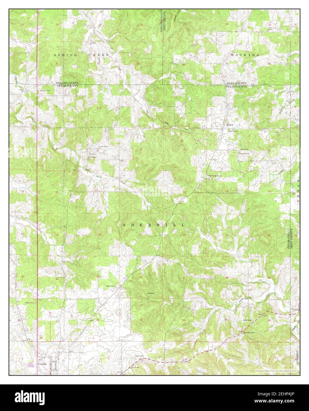 Maples, Missouri, map 1954, 1:24000, United States of America by ...