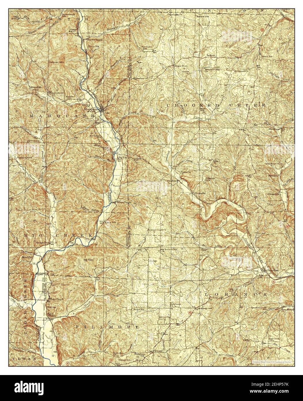 Marquand, Missouri, map 1938, 1:62500, United States of America by ...