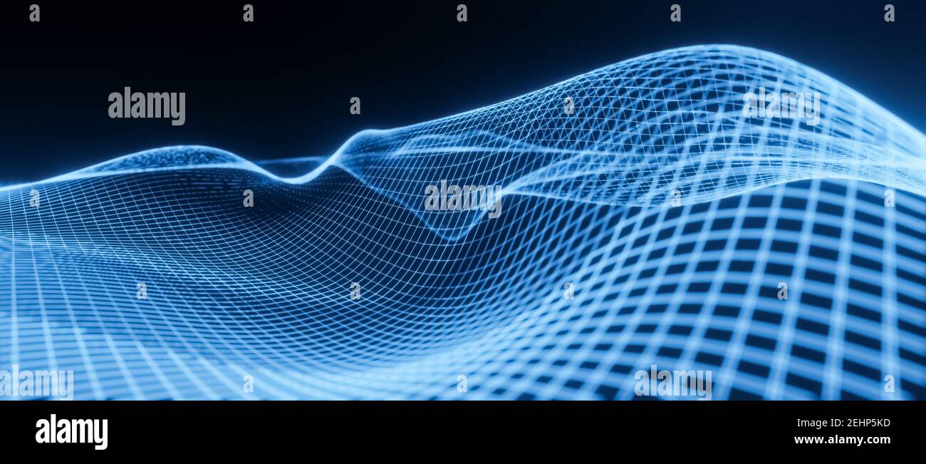 Elegant Fragile 3d Wireframe Structure Modern Abstract Virtual Grid Background Audio