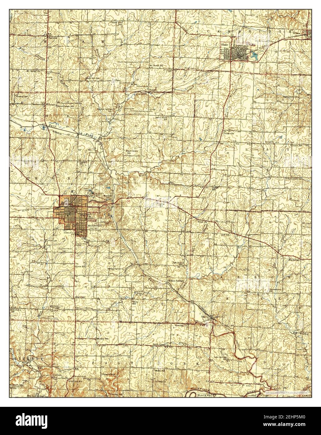 Marshall missouri map hi-res stock photography and images - Alamy