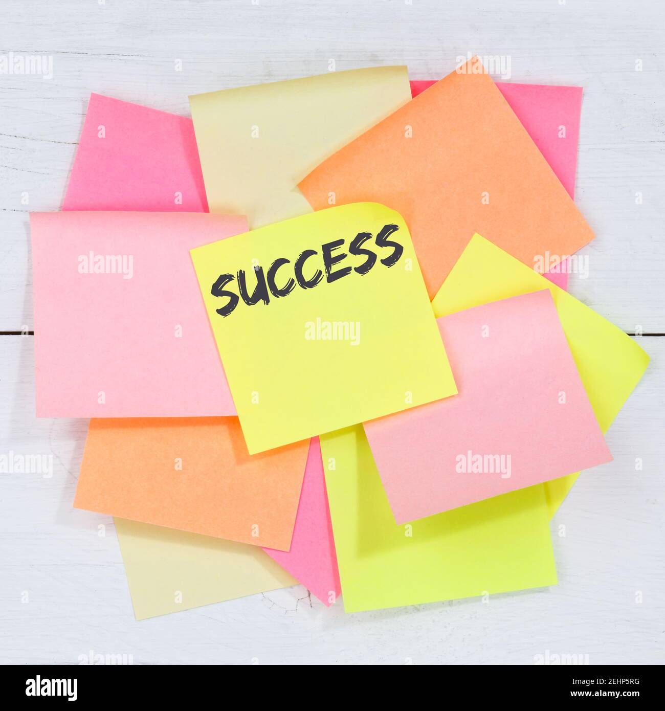 Success successful career leadership business concept desk note paper ...