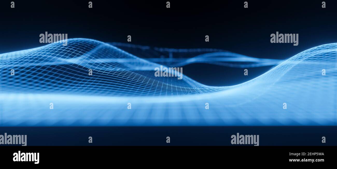 Elegant Fragile 3d Wireframe Structure Modern Abstract Virtual Grid Background Audio