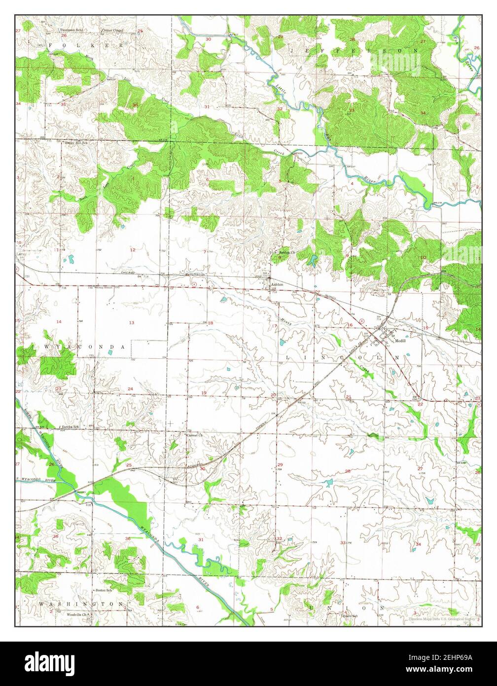 1950 missouri road map hi-res stock photography and images - Alamy