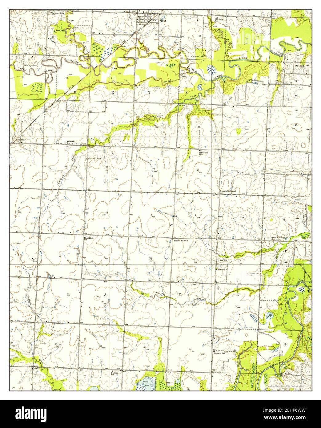 Metz, Missouri, map 1938, 1:24000, United States of America by Timeless ...