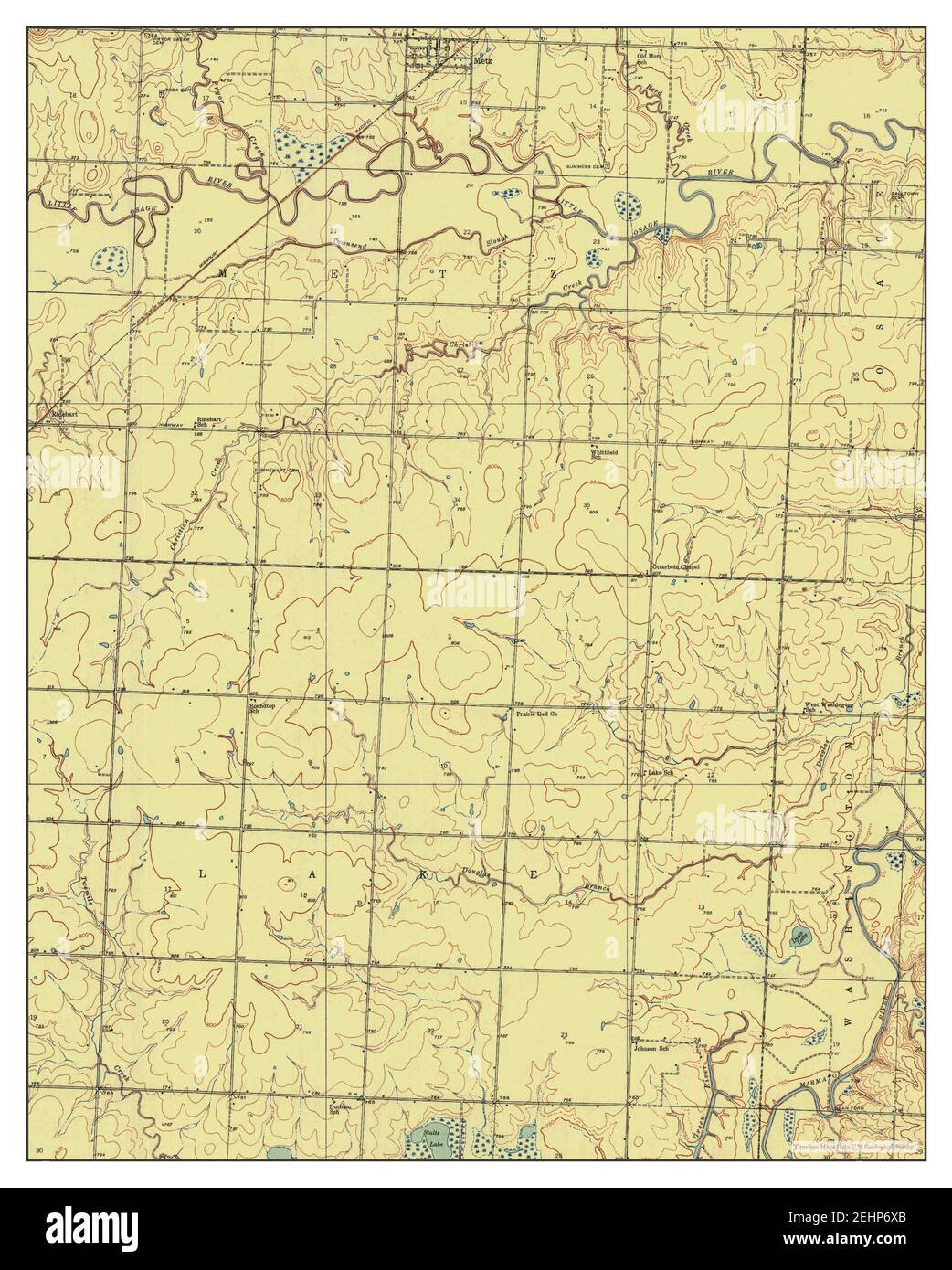 Metz, Missouri, map 1938, 1:24000, United States of America by Timeless ...