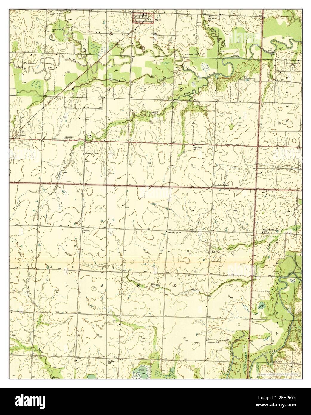 Metz, Missouri, map 1939, 1:24000, United States of America by Timeless ...