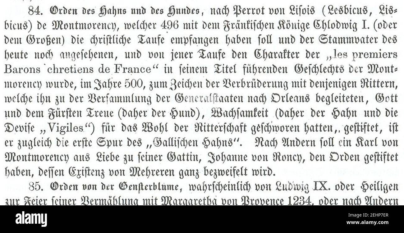 Passage uit Ackermann's Ordenbuch Stock Photo - Alamy