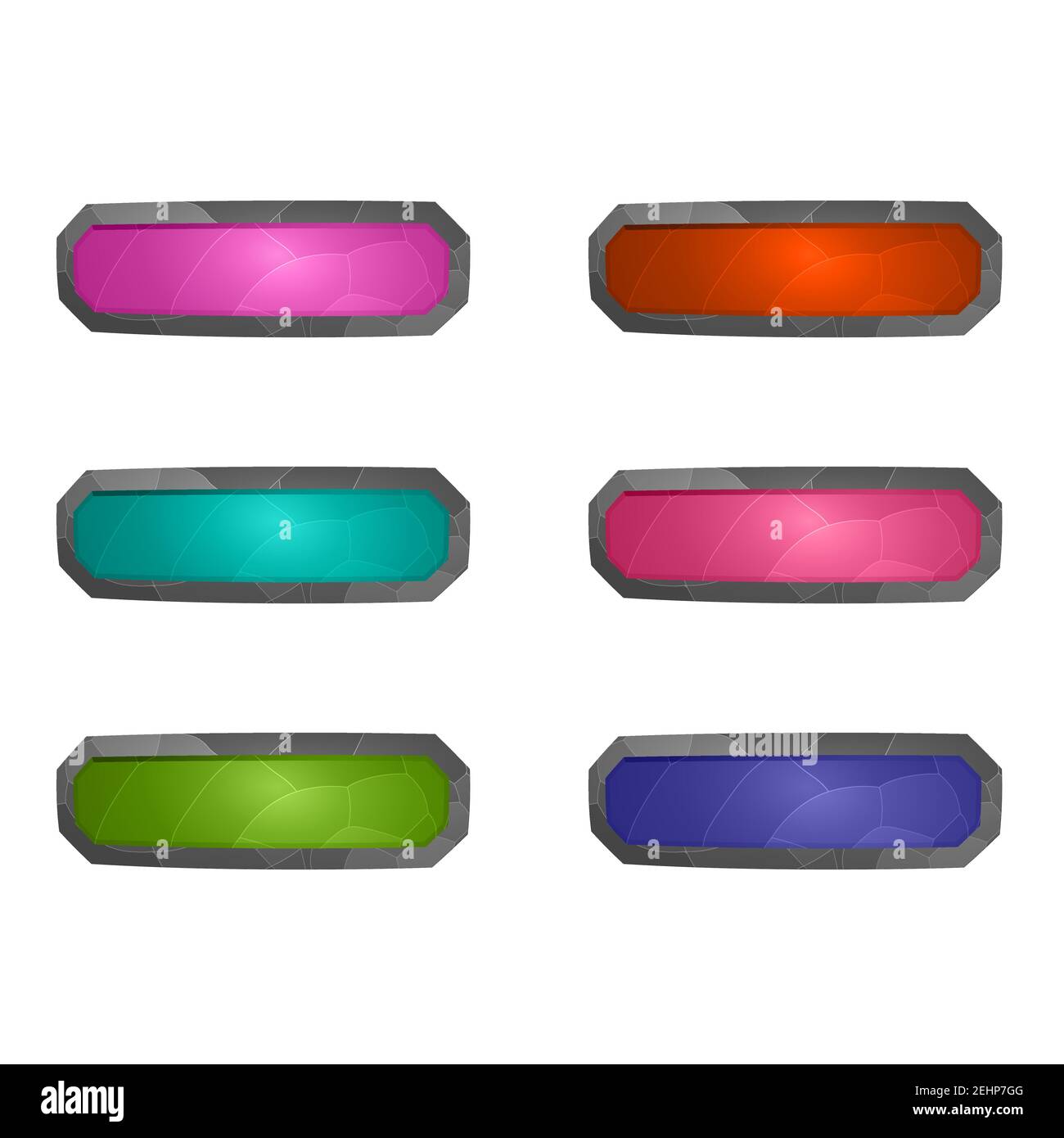 Gaming elements isolated on white background. Design for computer game ...