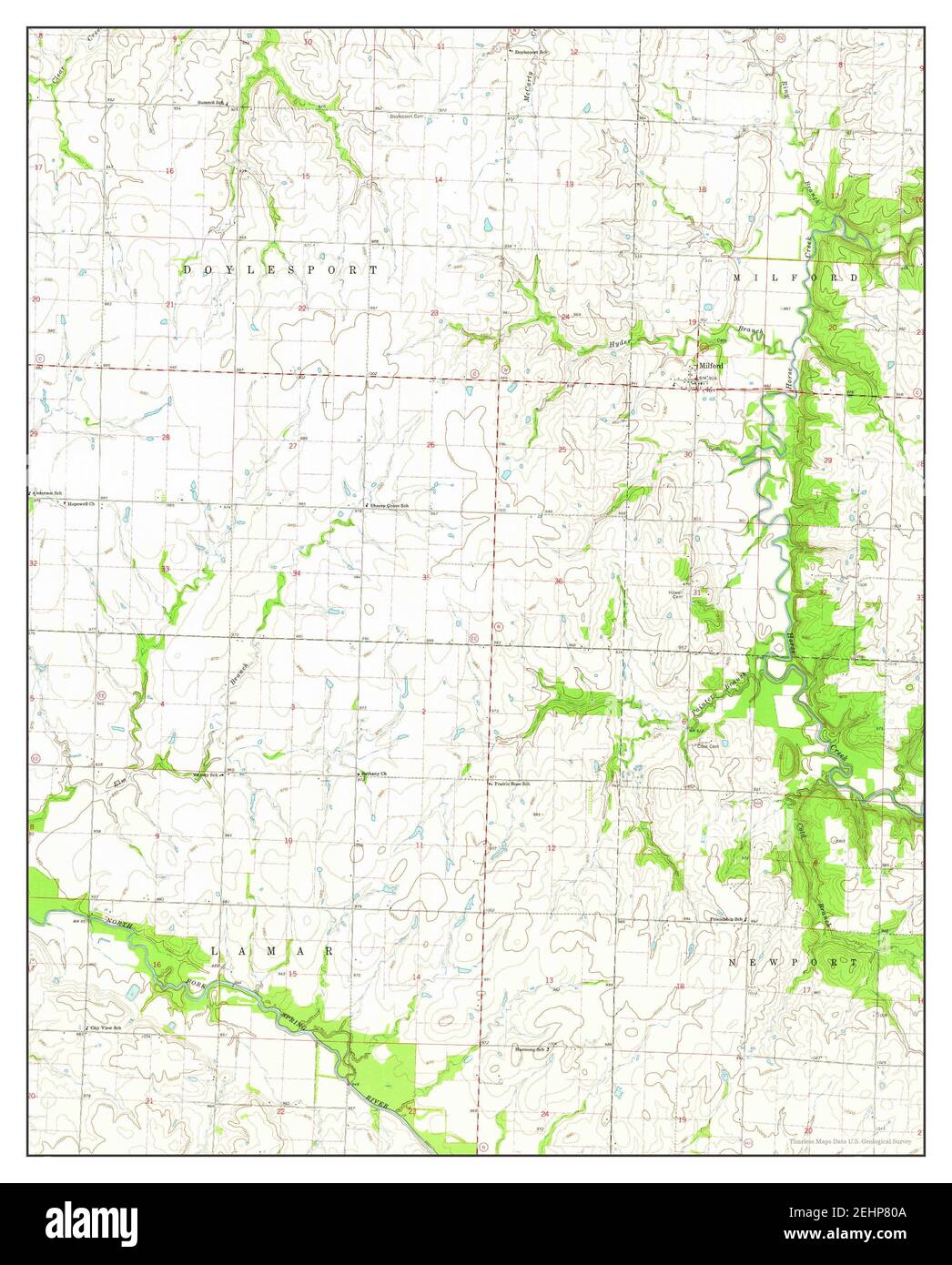 Map of milford Cut Out Stock Images & Pictures - Alamy