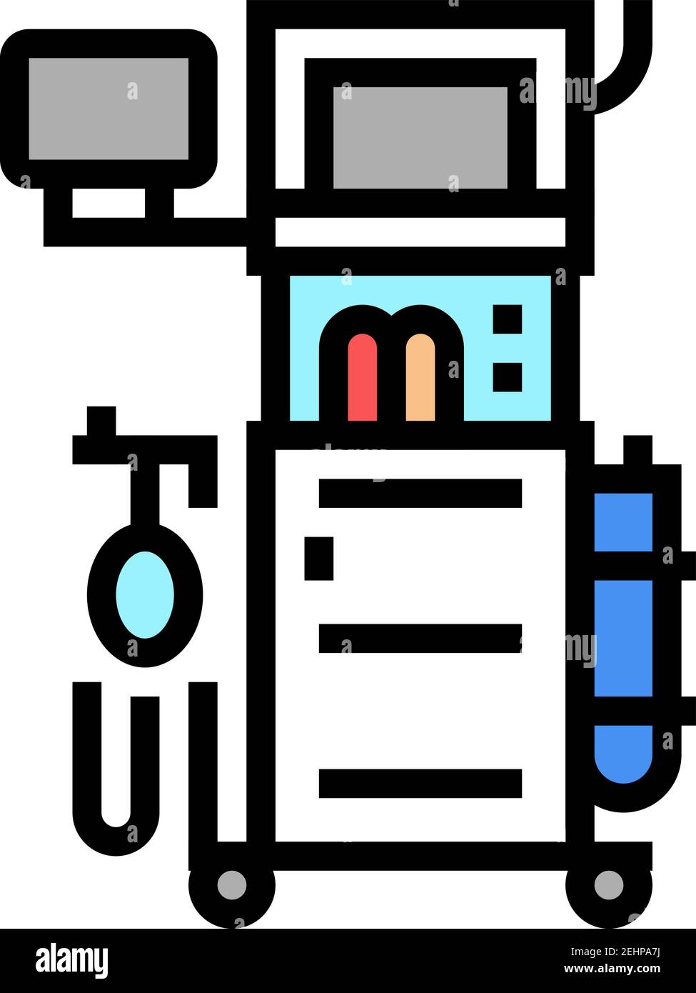 anesthesia machine color icon vector illustration Stock Vector Image ...