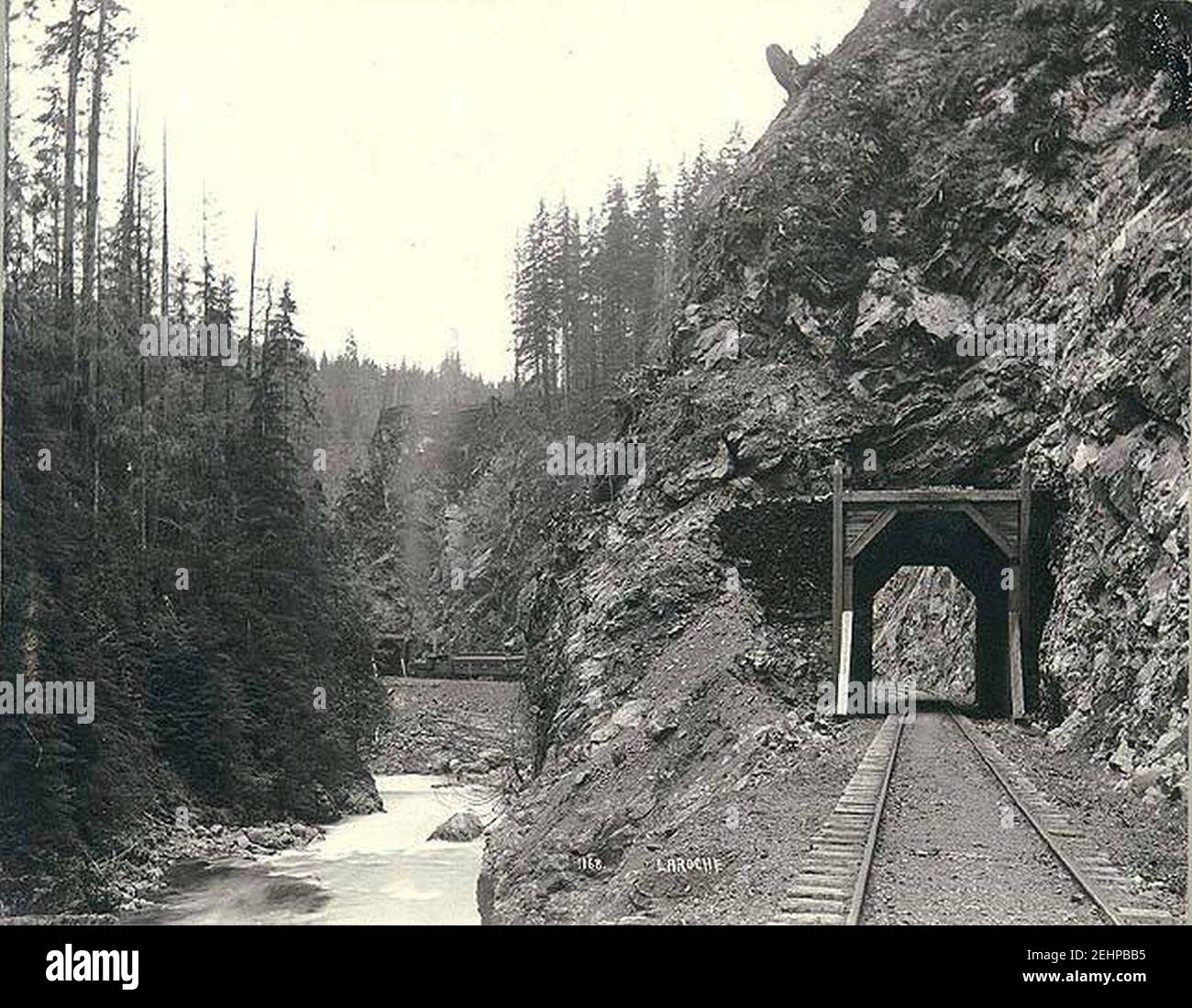 Passenger train and tracks of the Everett and Monte Cristo Railroad ...