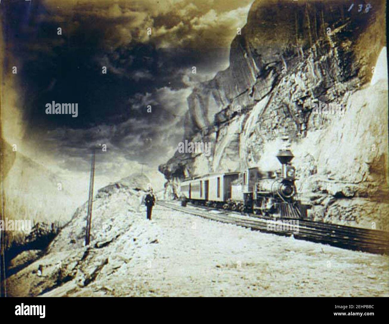 Passenger train of the White Pass & Yukon Railway at Clifton, Alaska ...