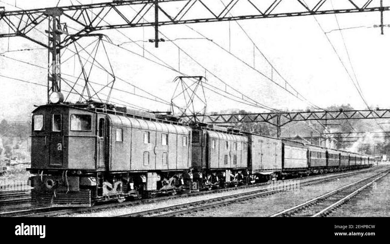 Passenger Train with E1 Stock Photo - Alamy