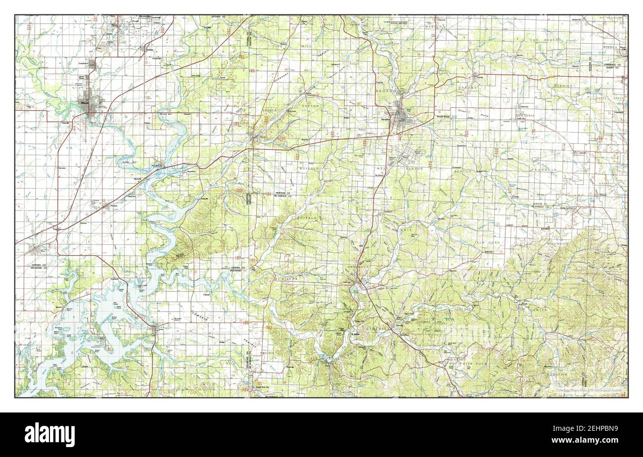 Map of neosho missouri Cut Out Stock Images & Pictures - Alamy
