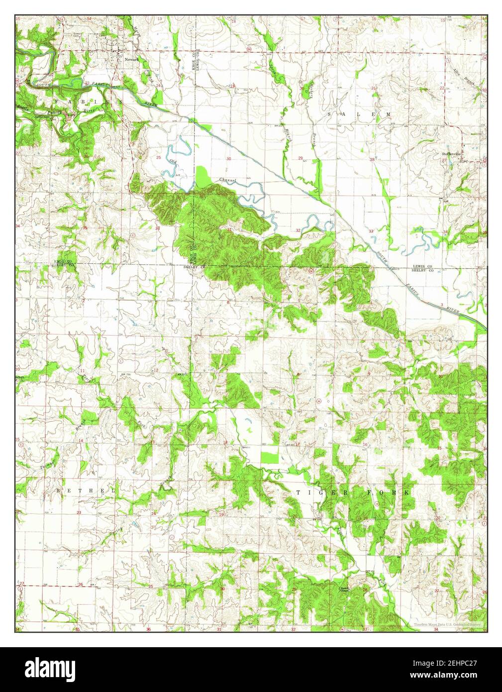 Newark, Missouri, map 1964, 1:24000, United States of America by ...