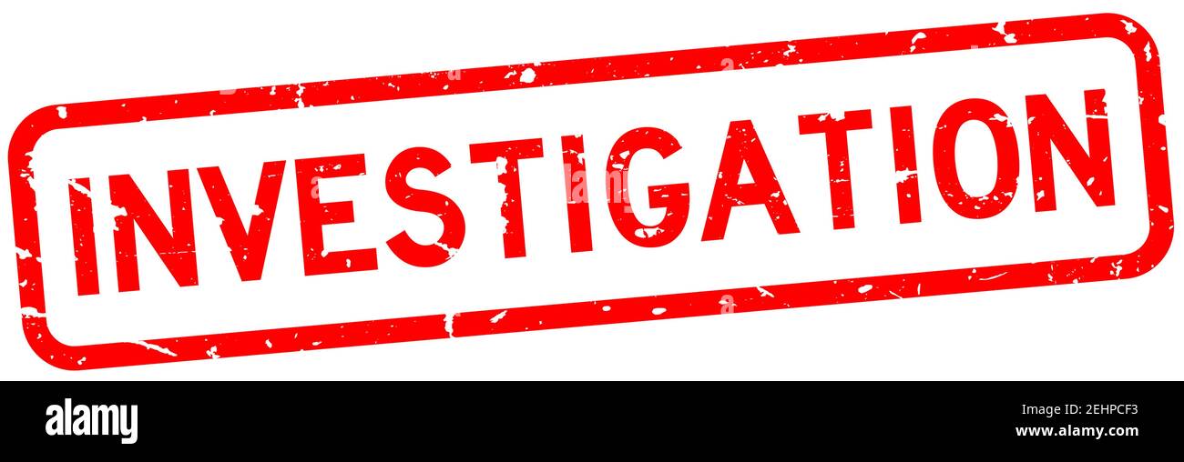 Grunge red investigation word rubber seal stamp on white background Stock Vector Image & Art - Alamy