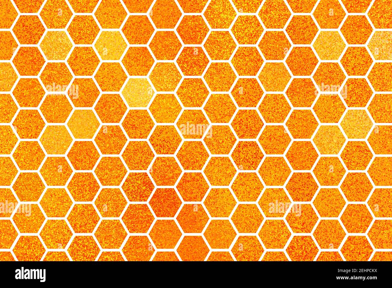 Golden background with honeycomb shapes. Vector illustration. Pattern ...