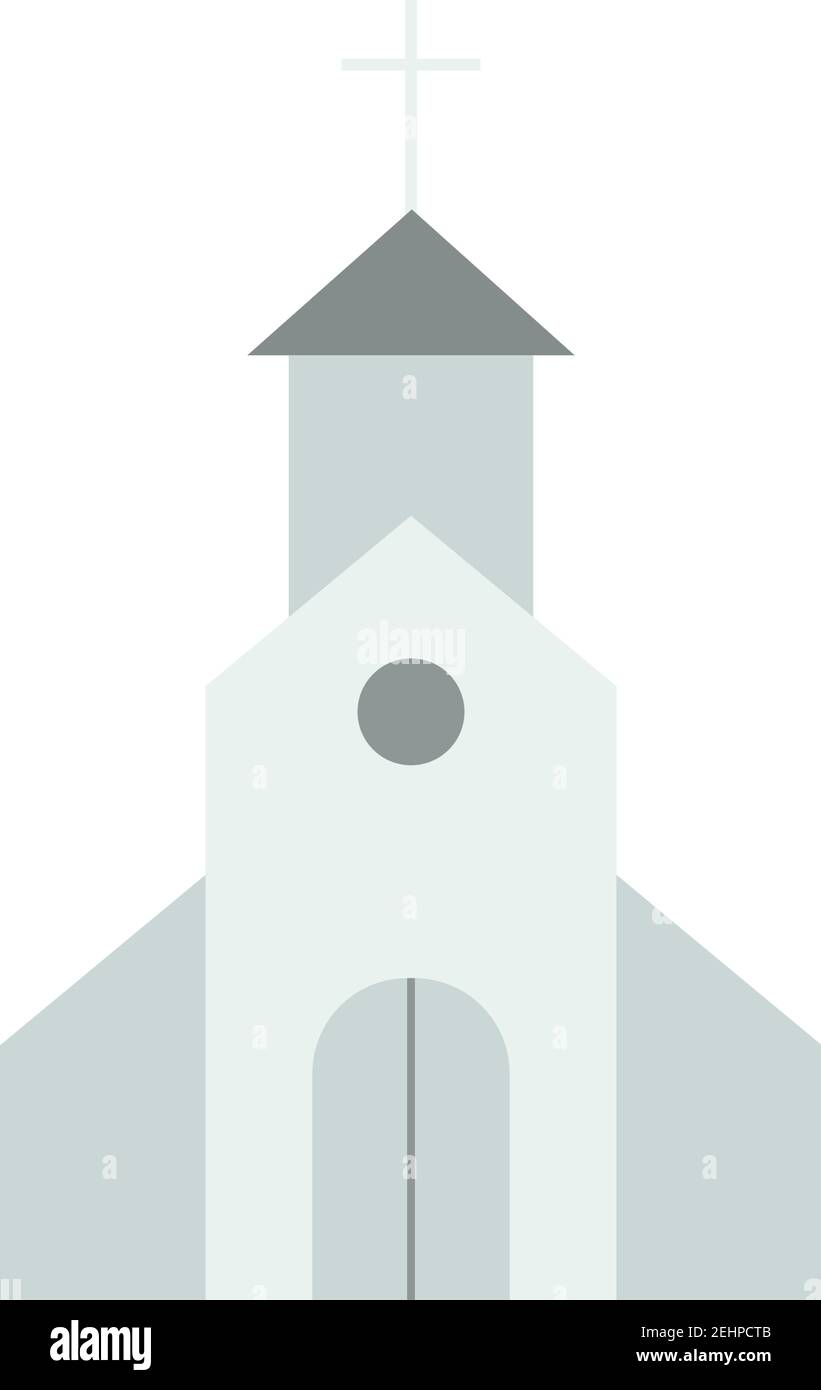 Church Icon. Flat Color Design. Vector Illustration Stock Vector Image ...