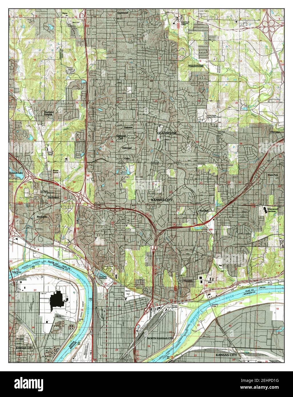 North Kansas City, Missouri, map 1997, 1:24000, United States of ...