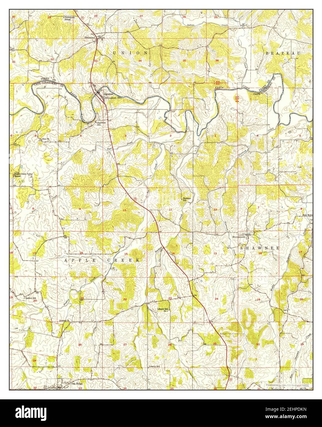 Oak Ridge, Missouri, map 1948, 1:24000, United States of America by ...