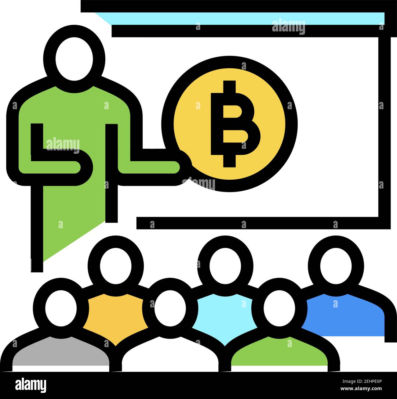 presentation ico color icon vector illustration Stock Vector Image ...