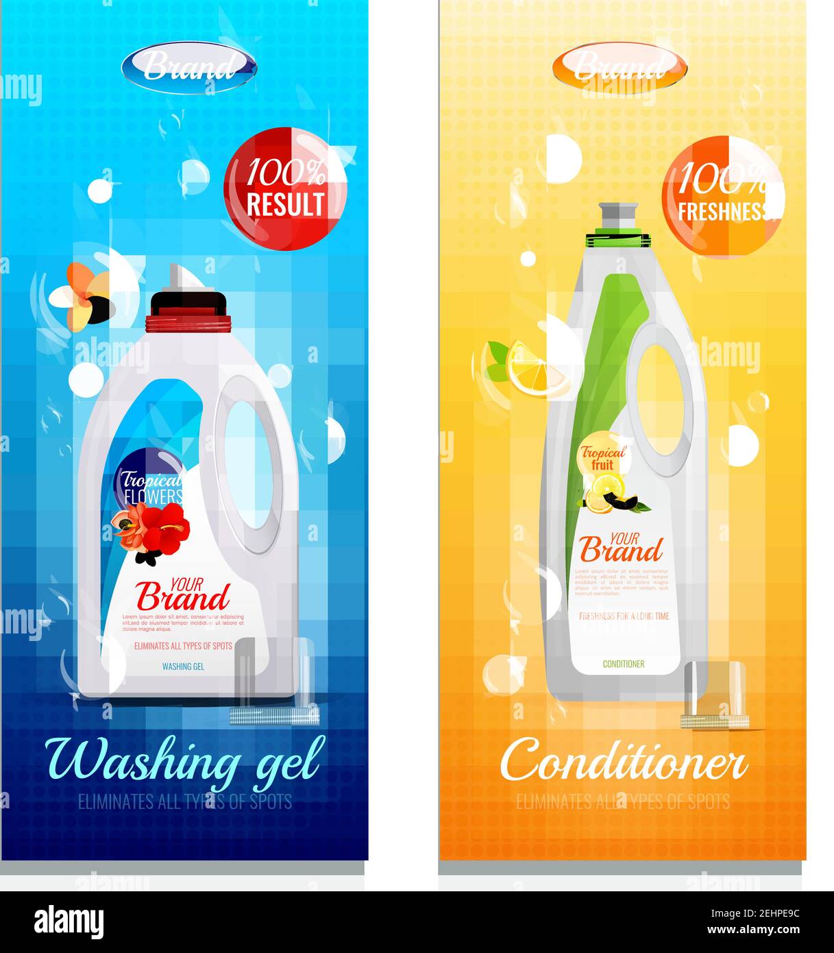 Washing liquid still life Stock Vector Images - Alamy