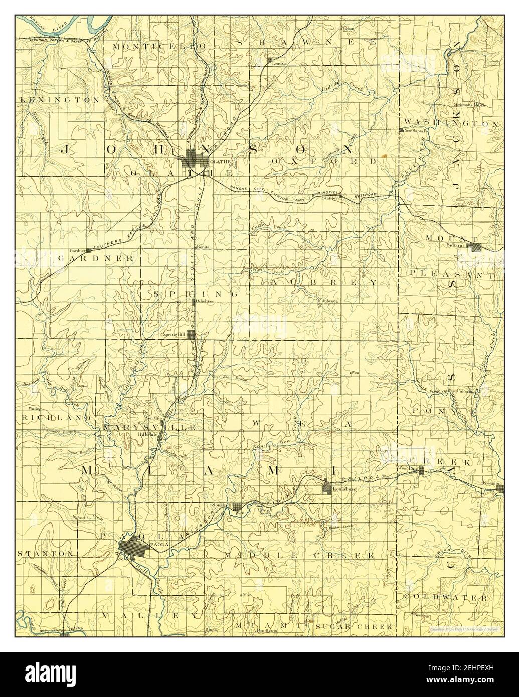 Olathe, Missouri, map 1887, 1:125000, United States of America by ...