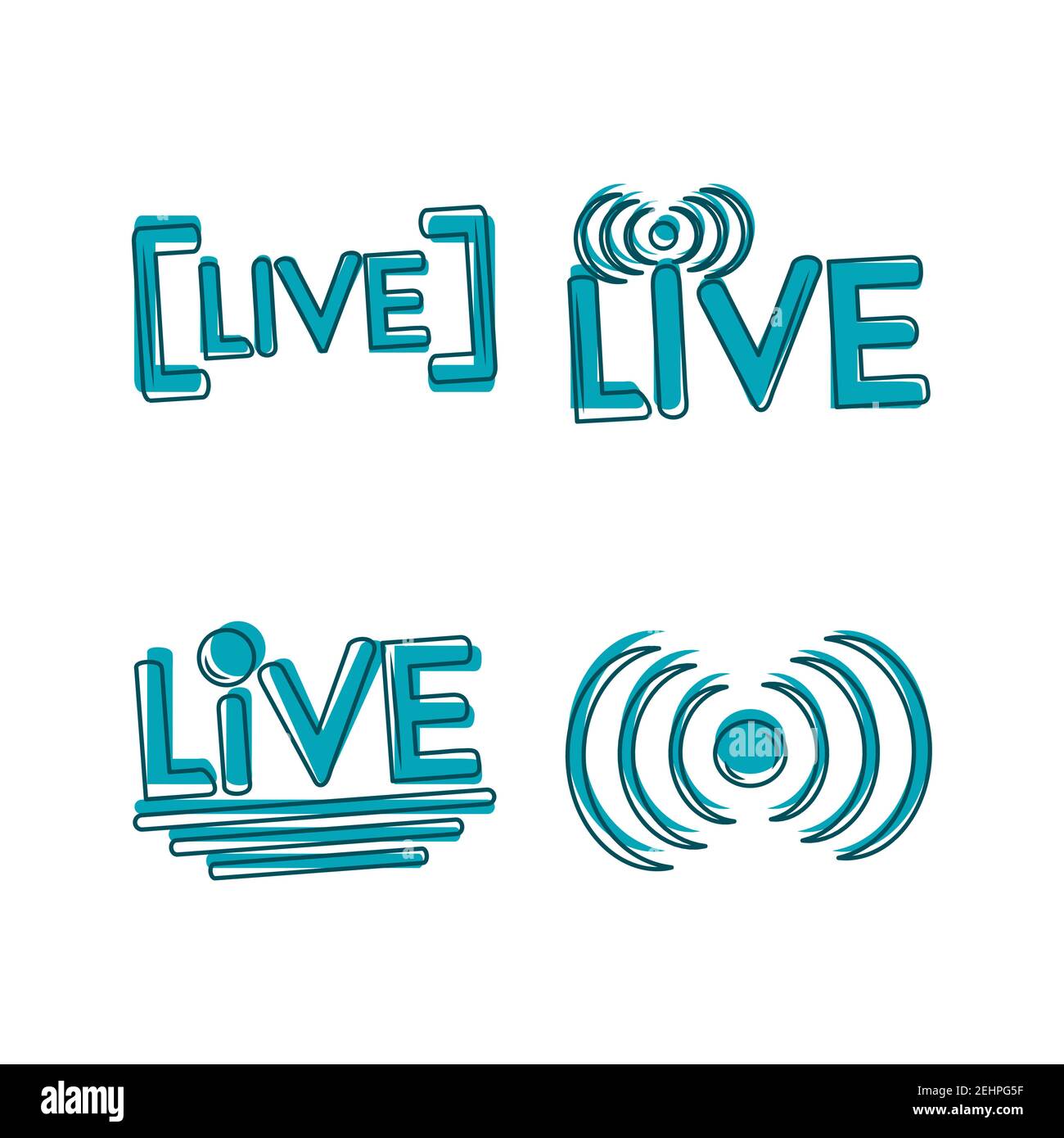 live internet connection wifi stream icons vector illustration blue ...