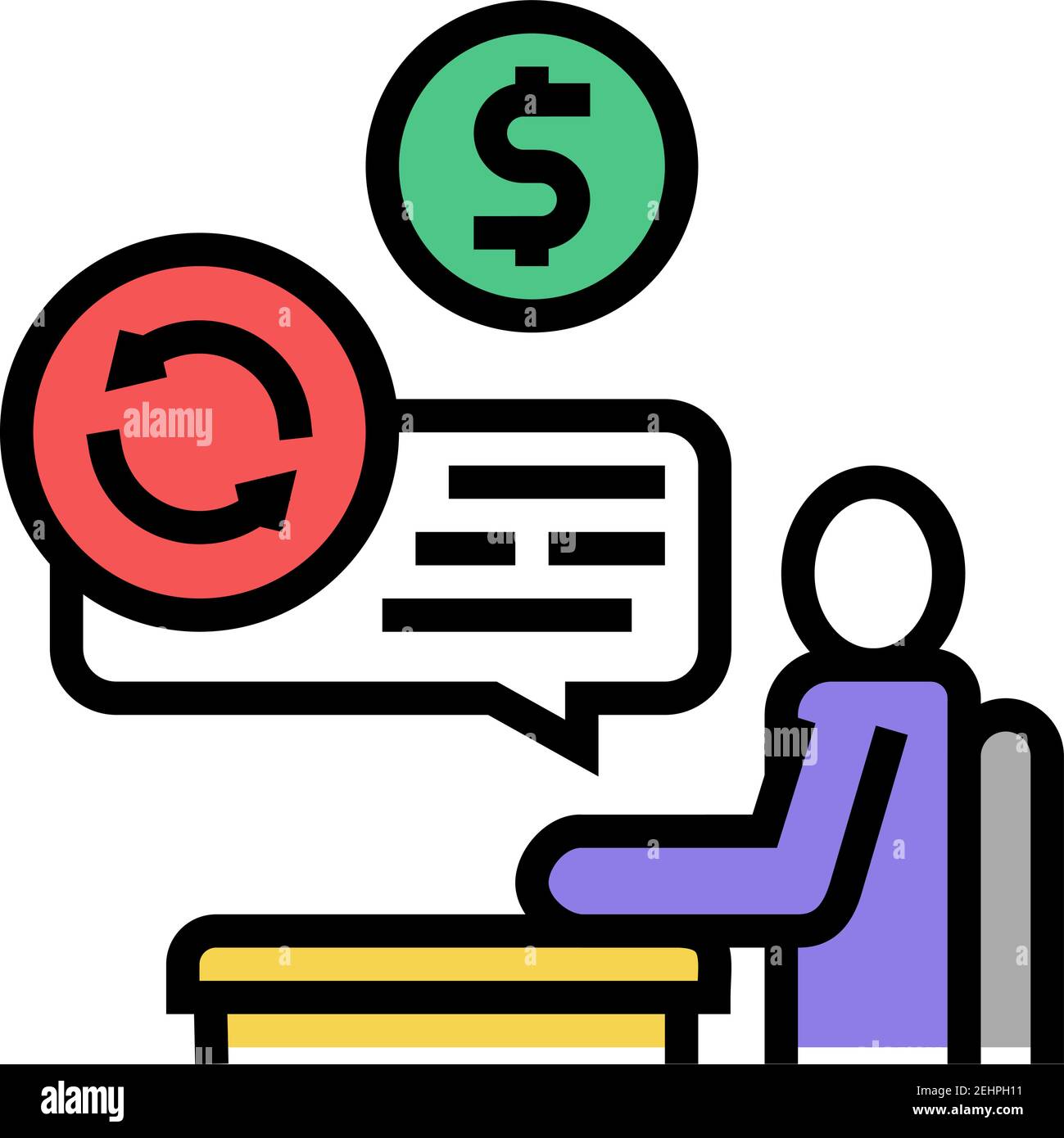 creditor businessman color icon vector illustration Stock Vector Image ...