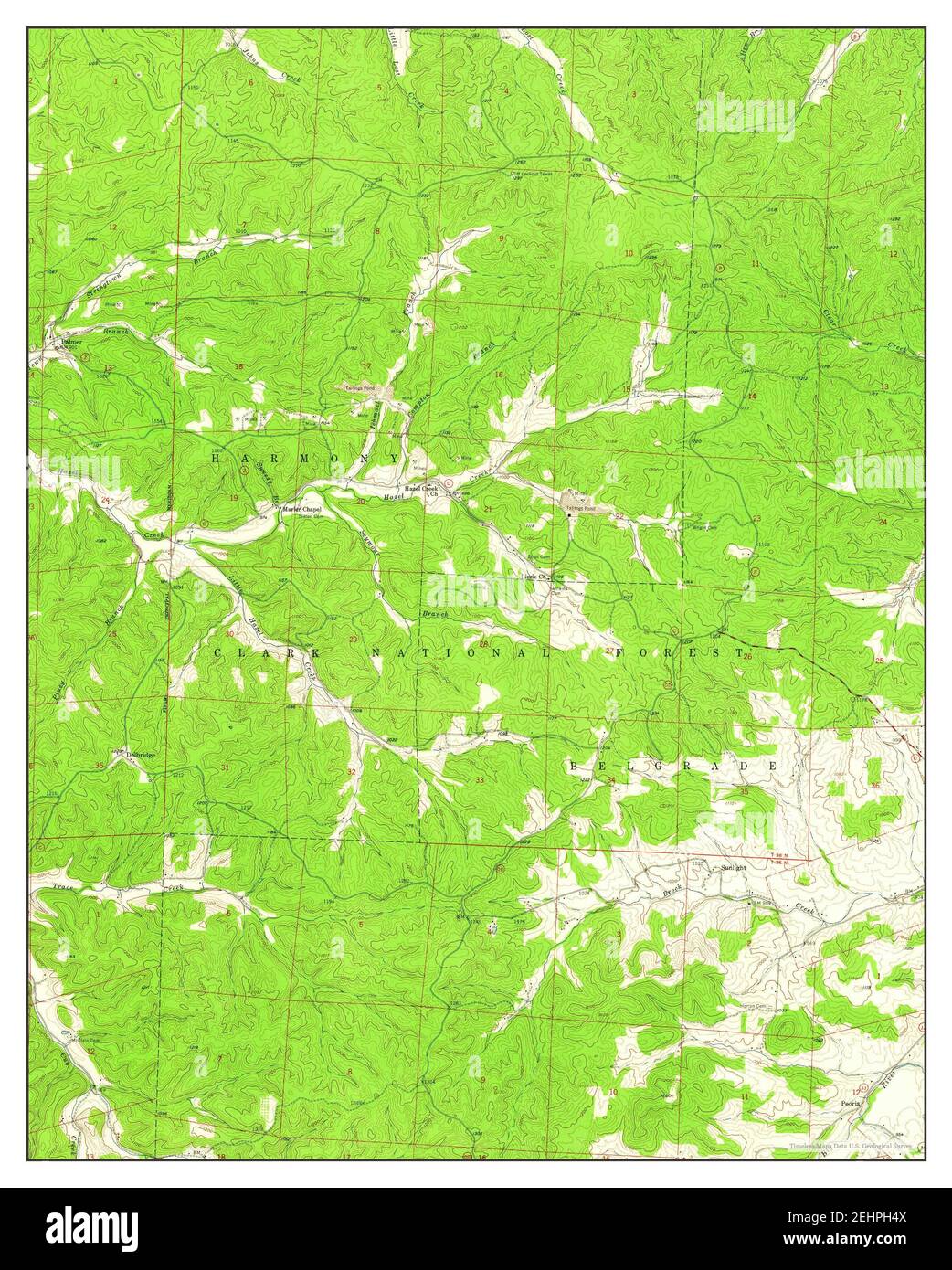 Palmer, Missouri, map 1958, 1:24000, United States of America by ...