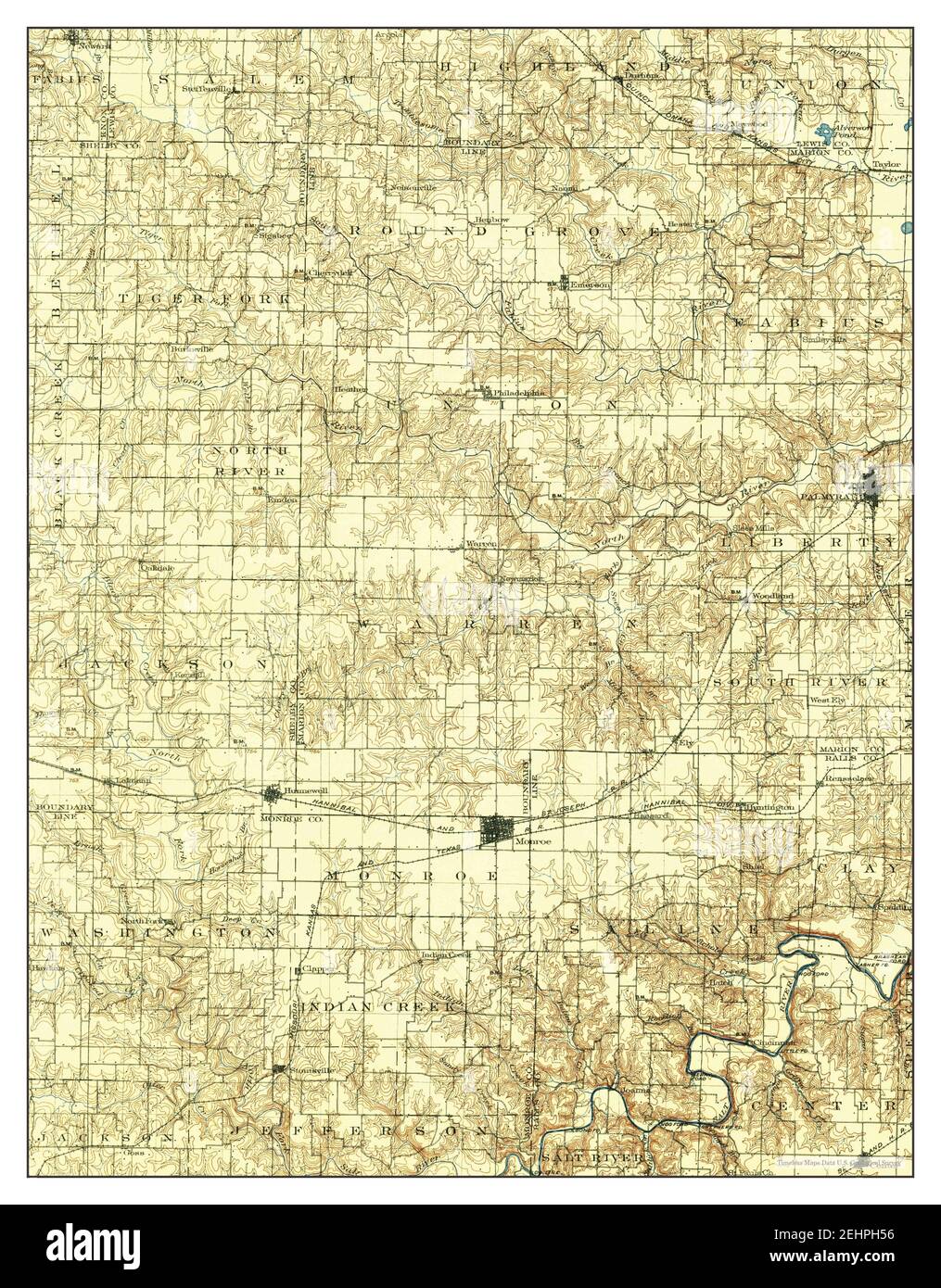 Map of palmyra missouri hi-res stock photography and images - Alamy