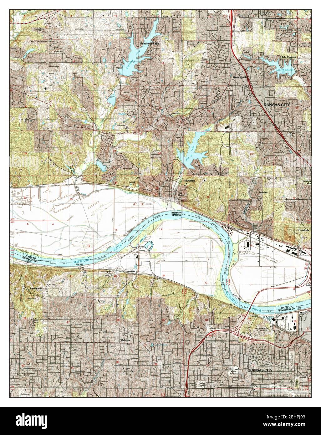 Parkville, Missouri, map 1996, 1:24000, United States of America by ...
