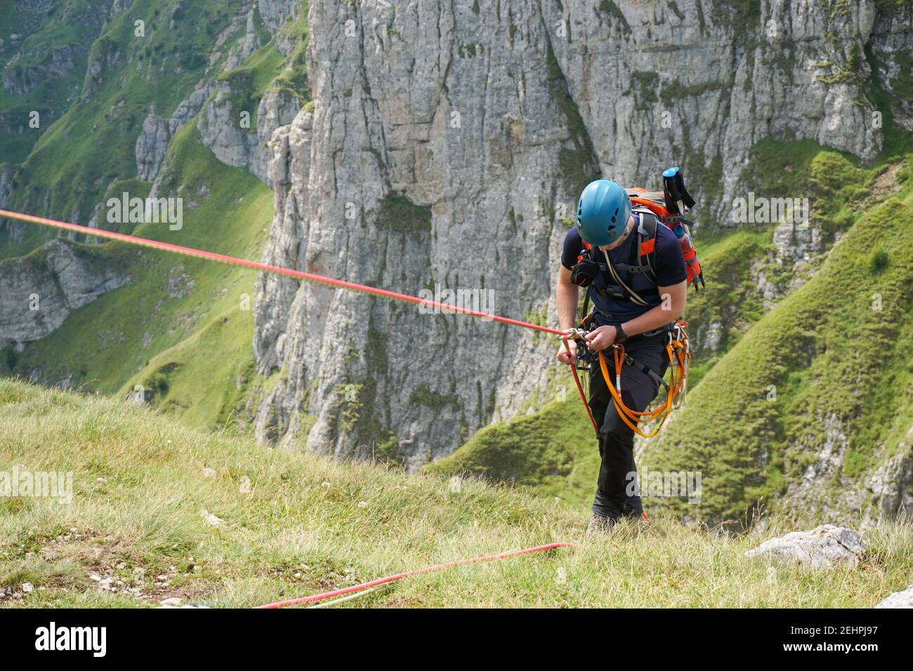 High angle shot rock climber hi-res stock photography and images - Alamy