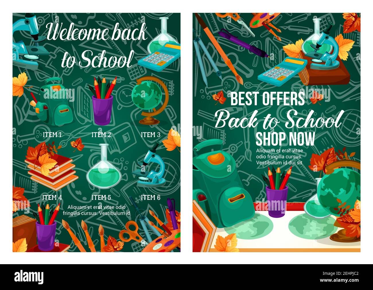 Back to school banner of sale promotion template. Special offer of ...