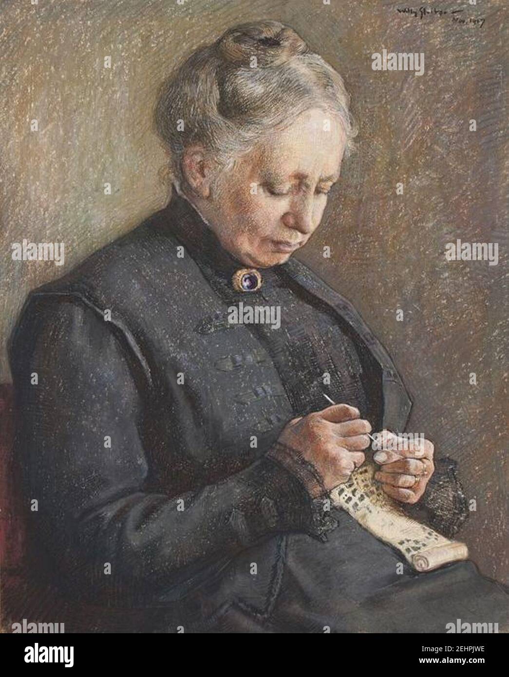 Pastelportret Catharina Maria Uylenberg (1846-1935), echtgenote van ...