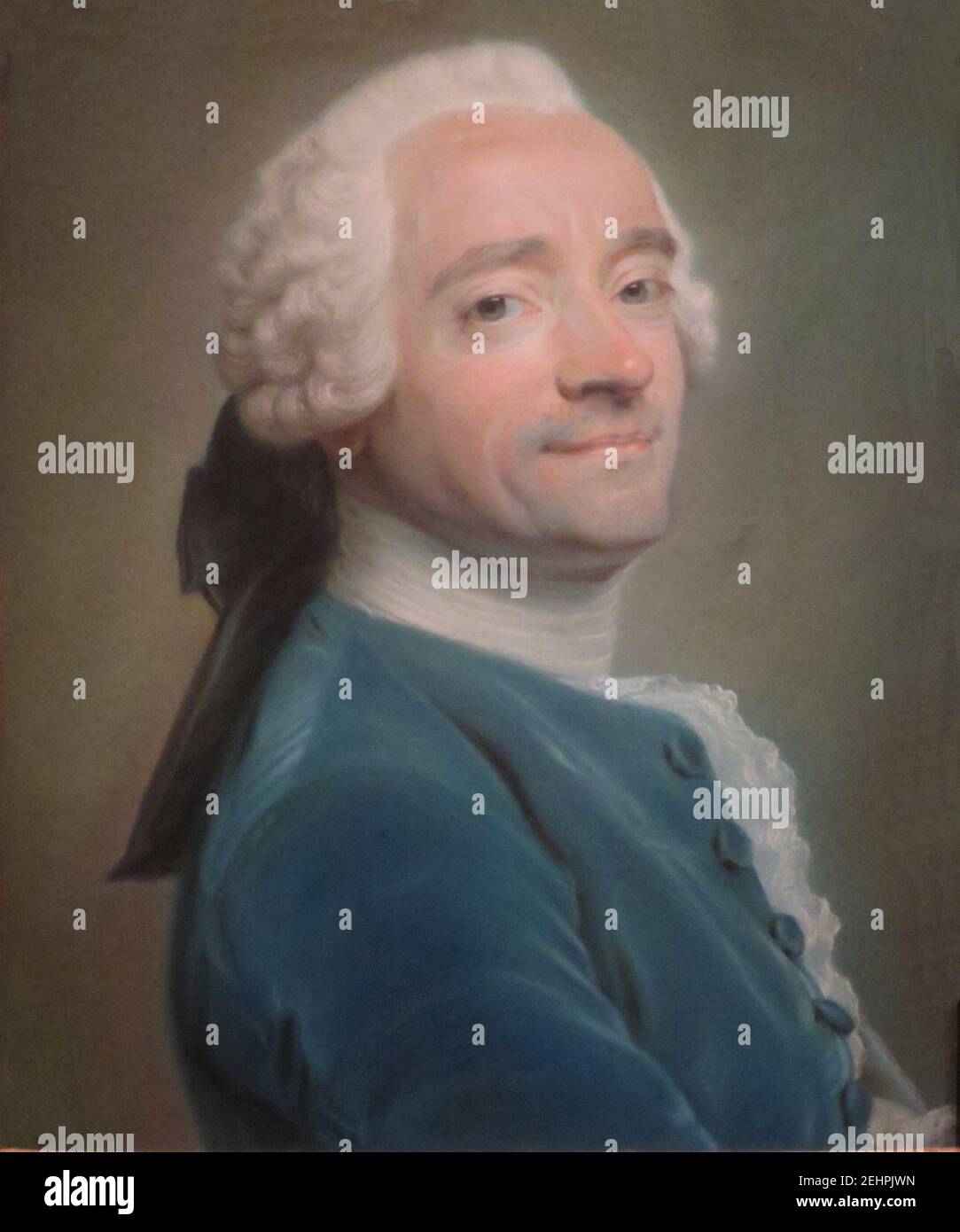 Pastel self-portrait' by Maurice-Quentin de La Tour Stock Photo - Alamy