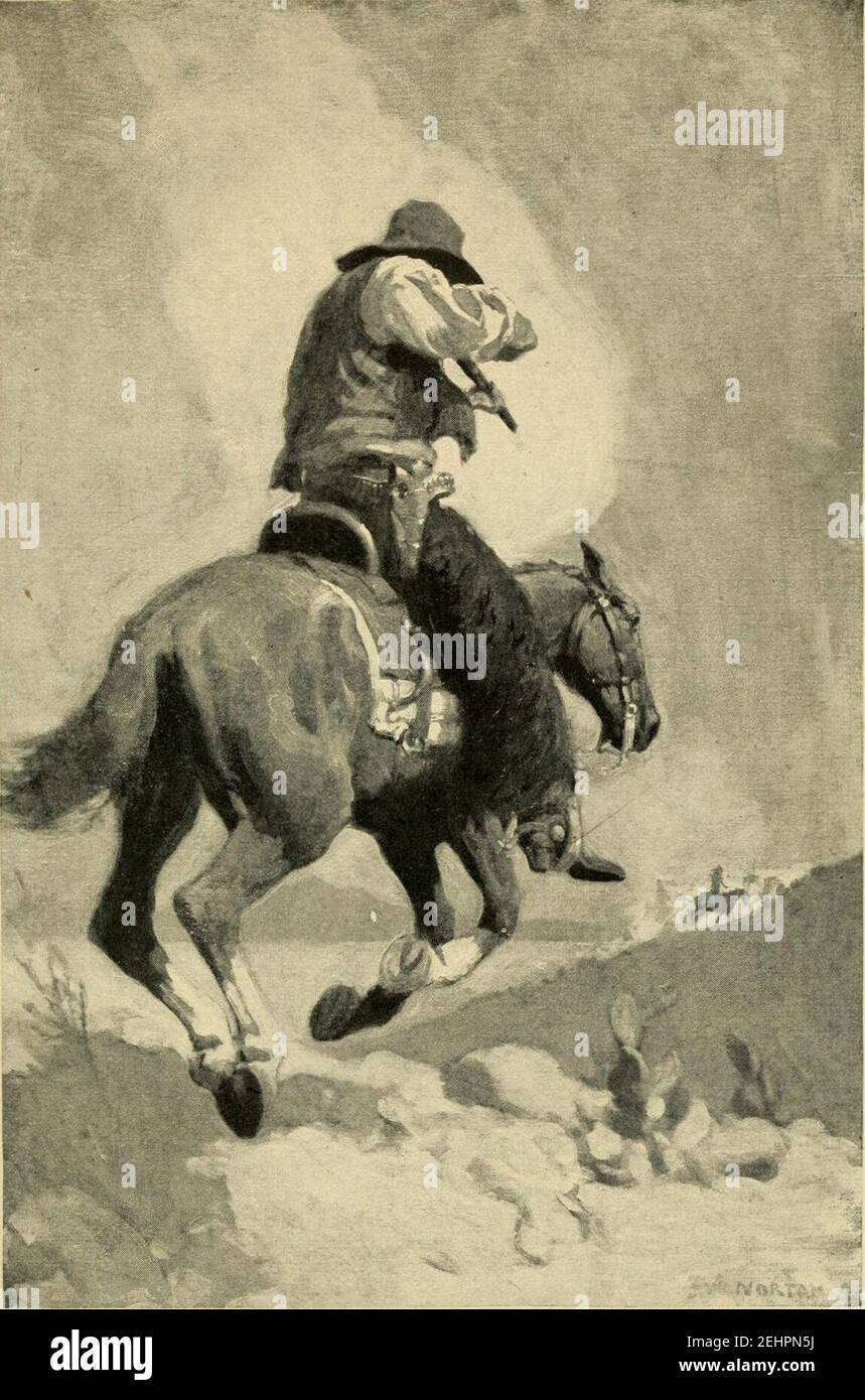 Pat F. Garrett chasing Tom O'Falliard Stock Photo - Alamy