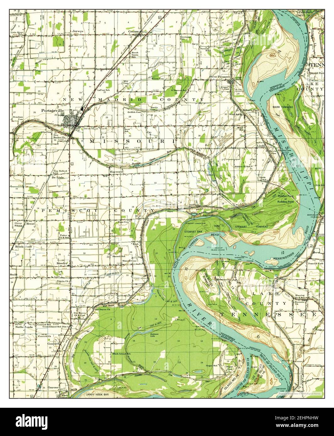 Map of portageville hi-res stock photography and images - Alamy