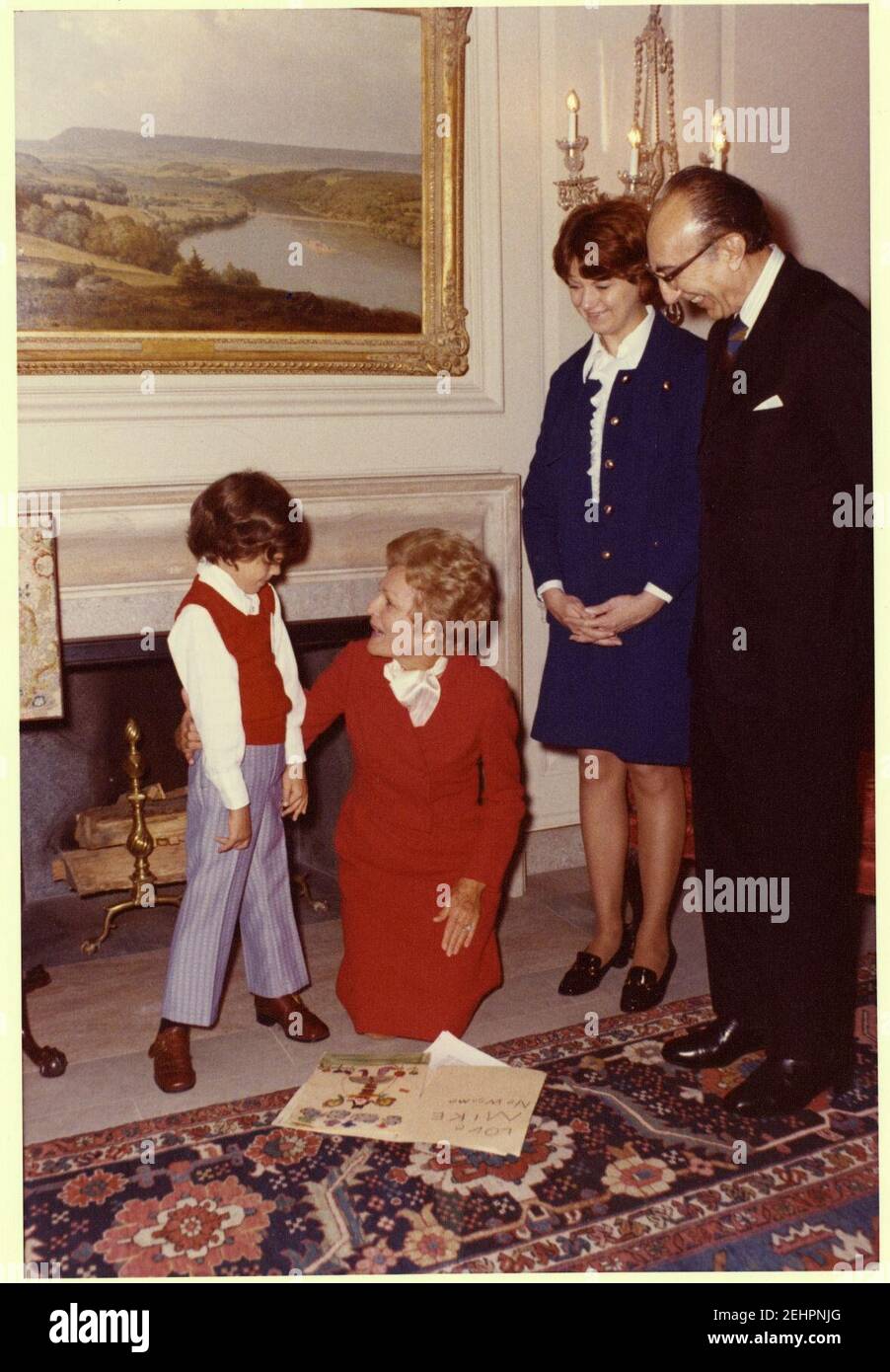 Pat Nixon with Michael Newsome, Muscular Dystrophy Poster Child of the ...