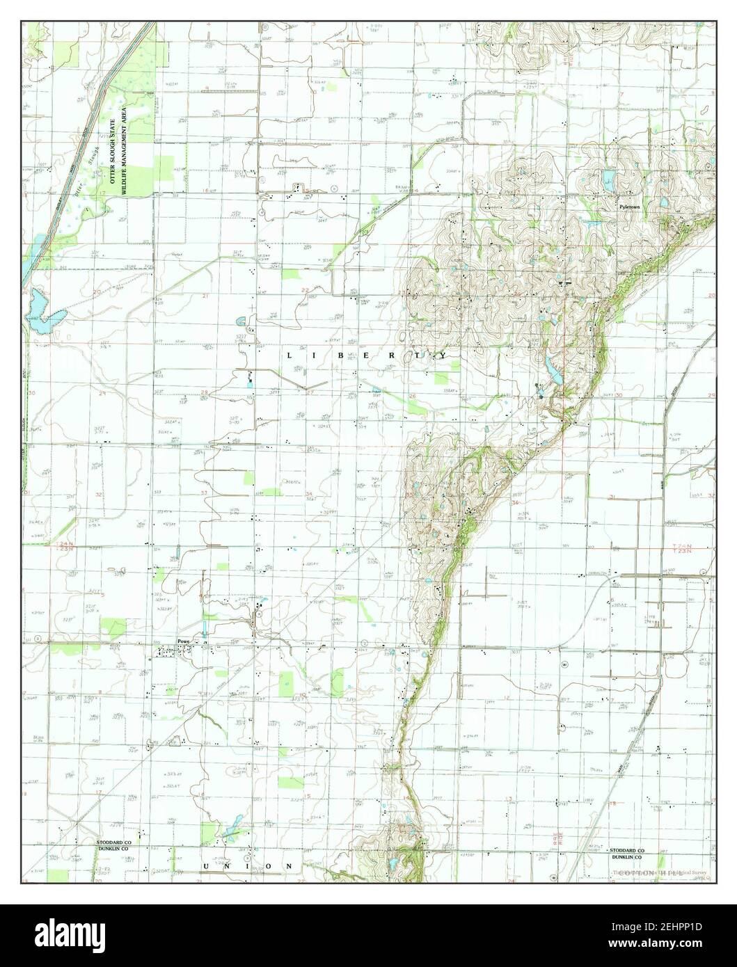 Powe, Missouri, map 1984, 1:24000, United States of America by Timeless ...