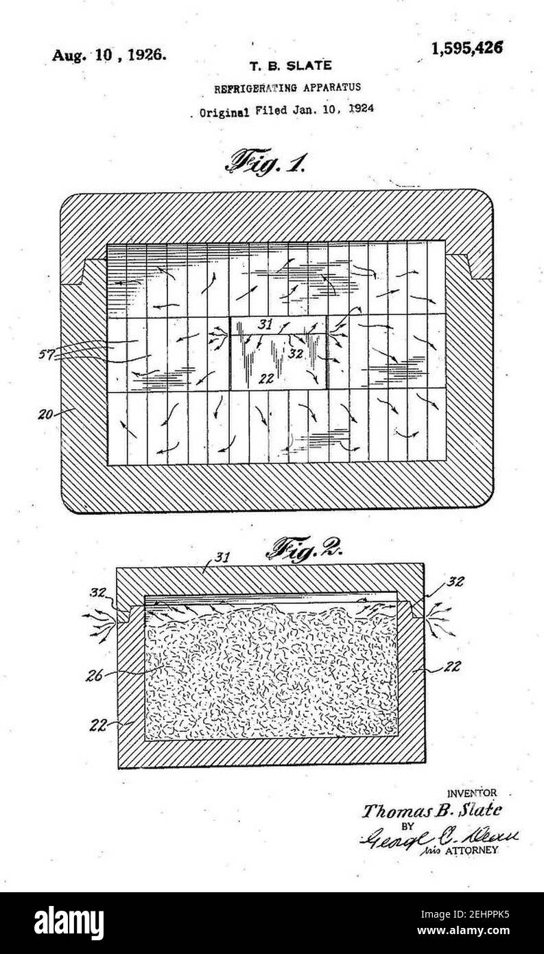 Patent drawing of shipping container involved in Carbice case Stock ...