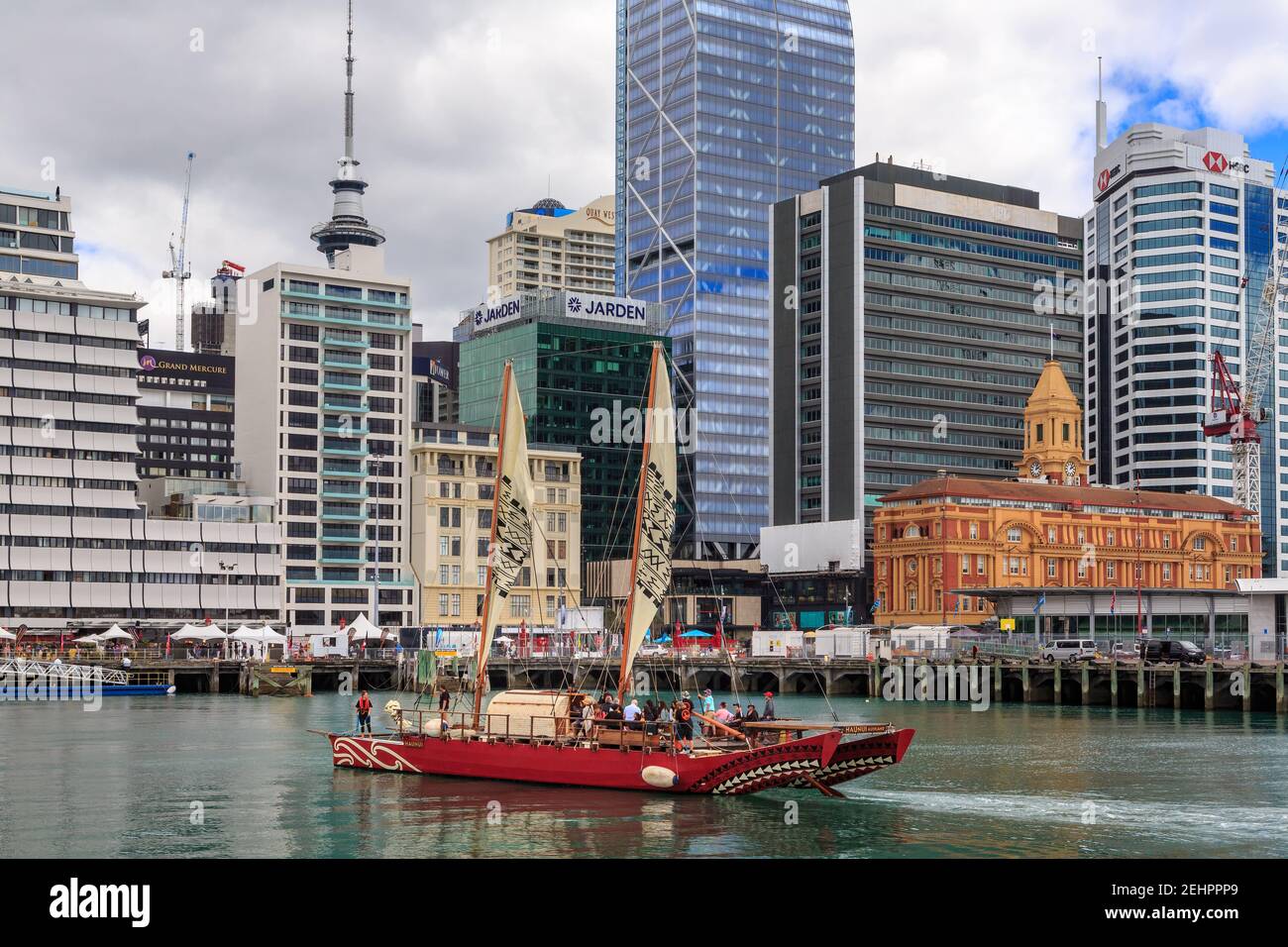 The "Haunui", a traditional Maori ocean-going waka, or canoe, on ...