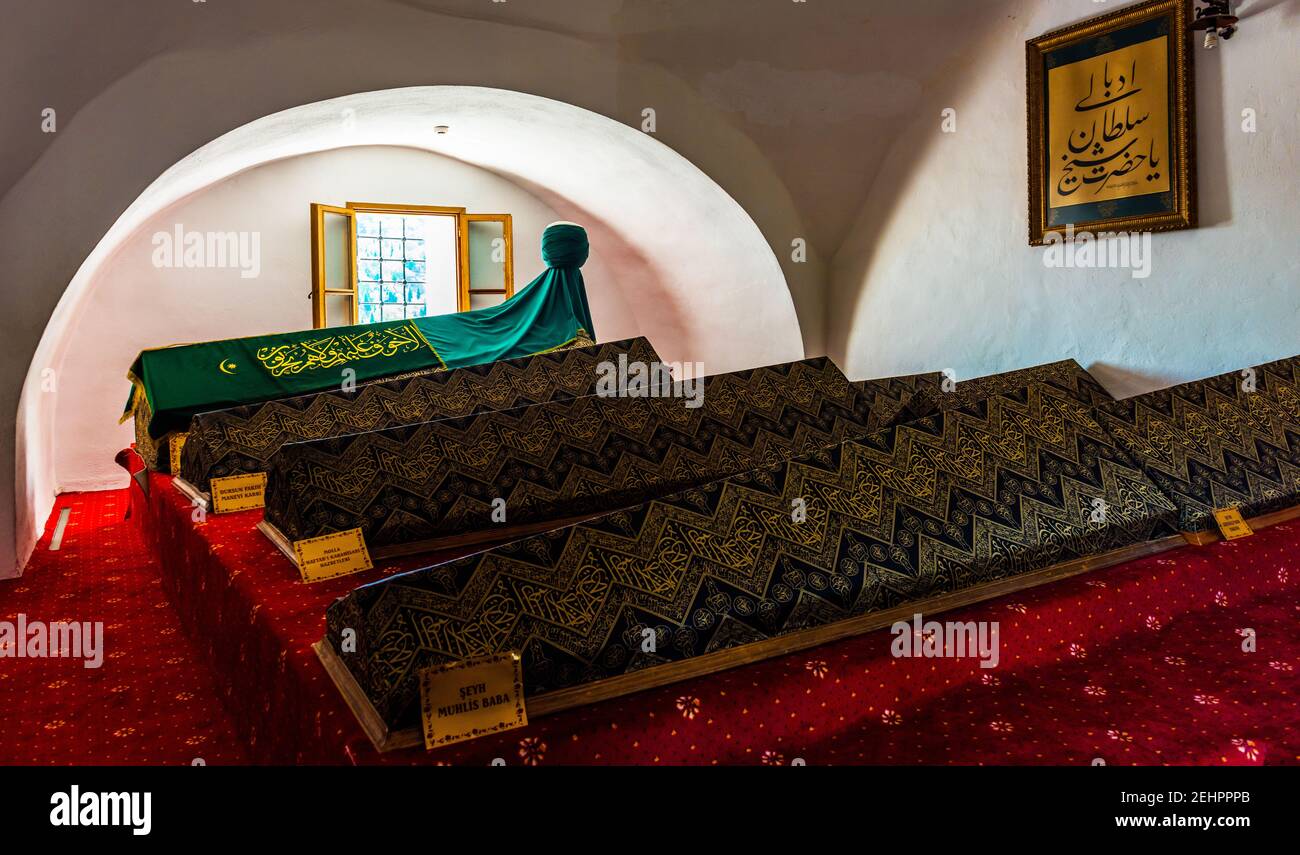 BILECIK, TURKEY - SEPTEMBER 1, 2020: Seyh Edebali Tomb (Turkish: Seyh ...