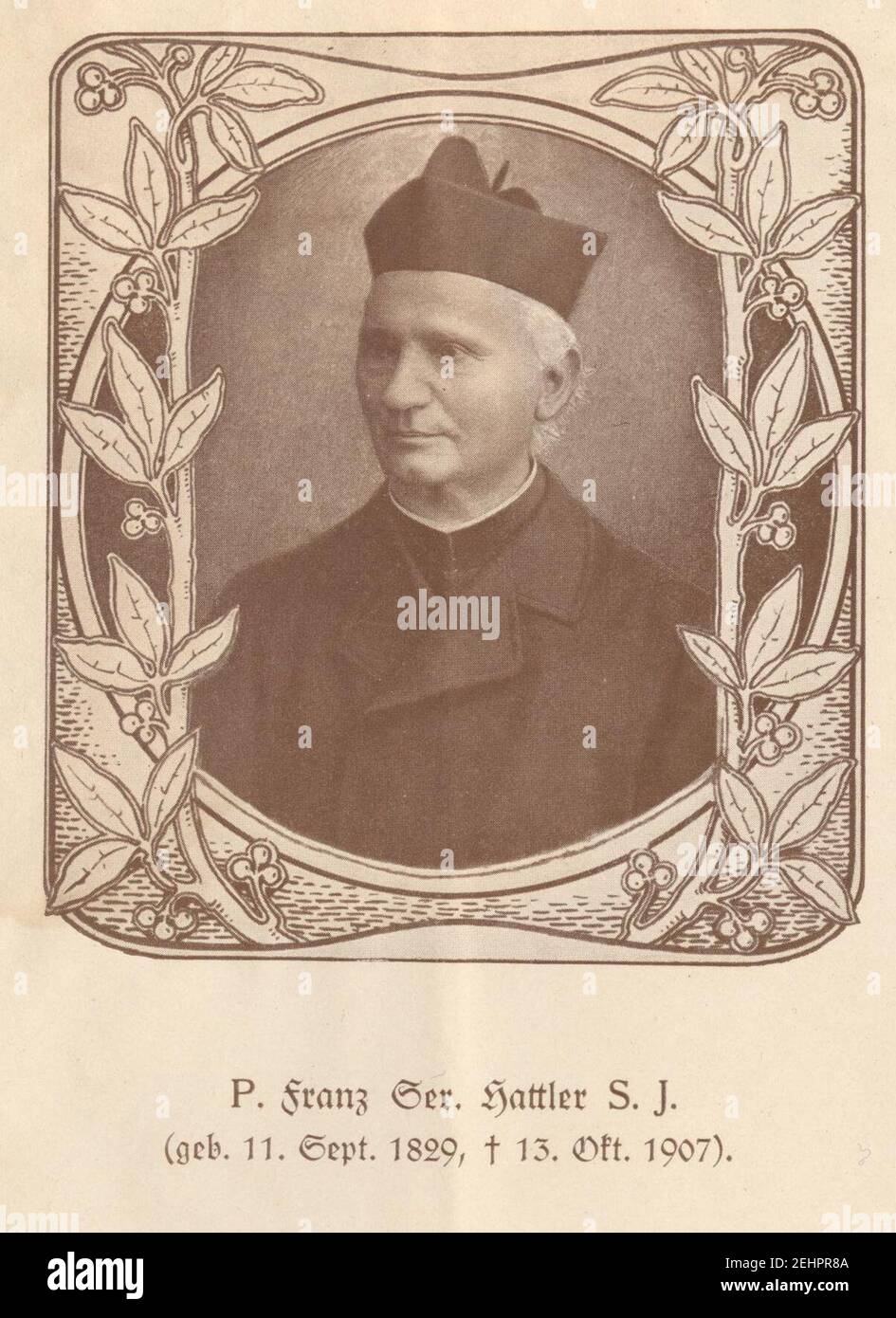Pater Franz Hattler S.J Stock Photo - Alamy